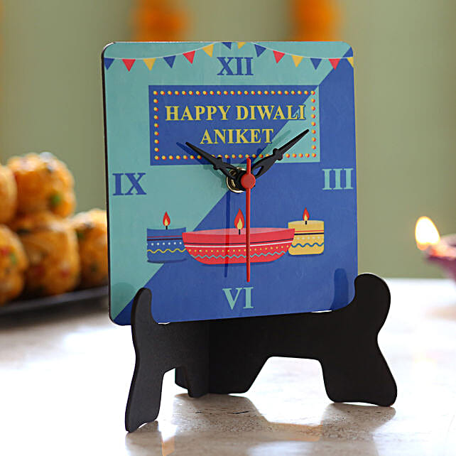 Buy/Send Personalised Name Diwali Table Clock Online- FNP