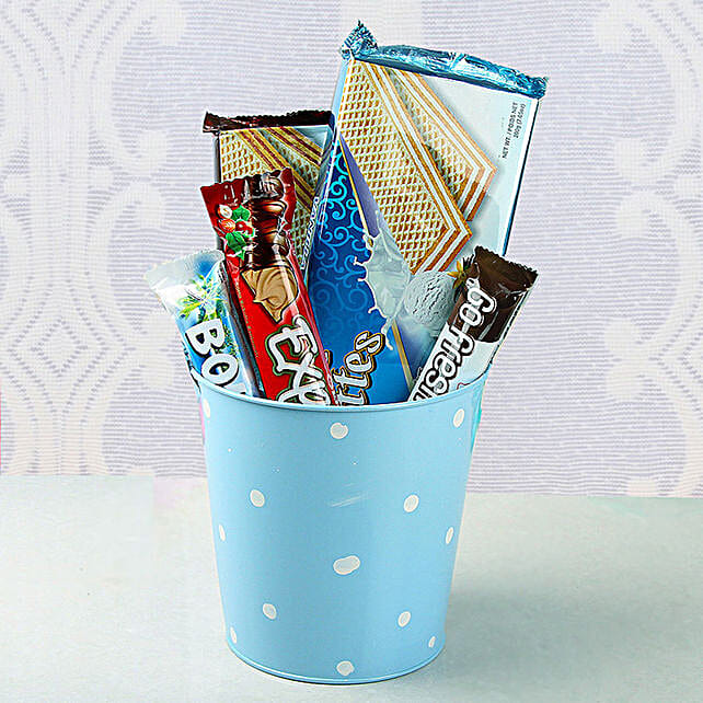 Buy/Send Delightful Chocolate Bucket Online- FNP