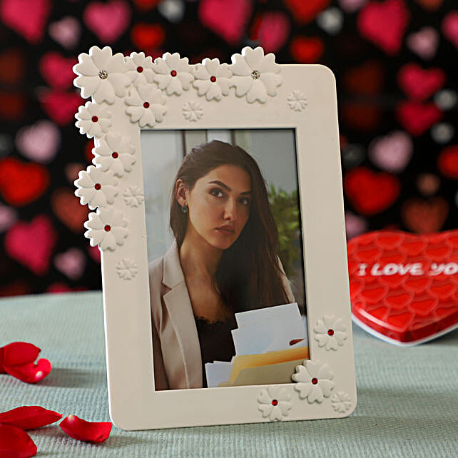 Buy/Send Flower Design Photo Frame Online- FNP
