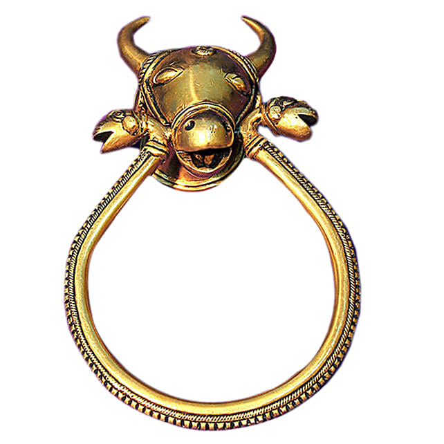 Buy/Send Brass Nandi Door Knocker Online- FNP