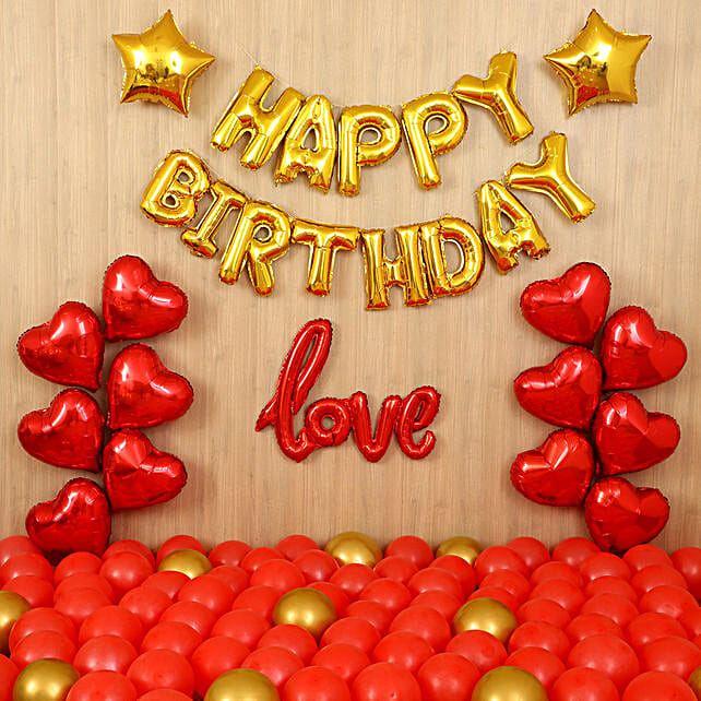 Buy/Send Golden Birthday Balloon Décor Online- FNP