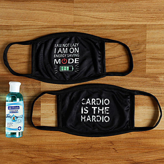 Buy/Send Special Graffiti Face Mask For Men & Sanitizer Combo Online- FNP