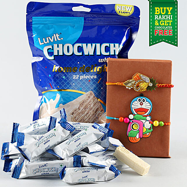 Buy/Send Free LuvIt Chocowich With Two Rakhis Online- FNP
