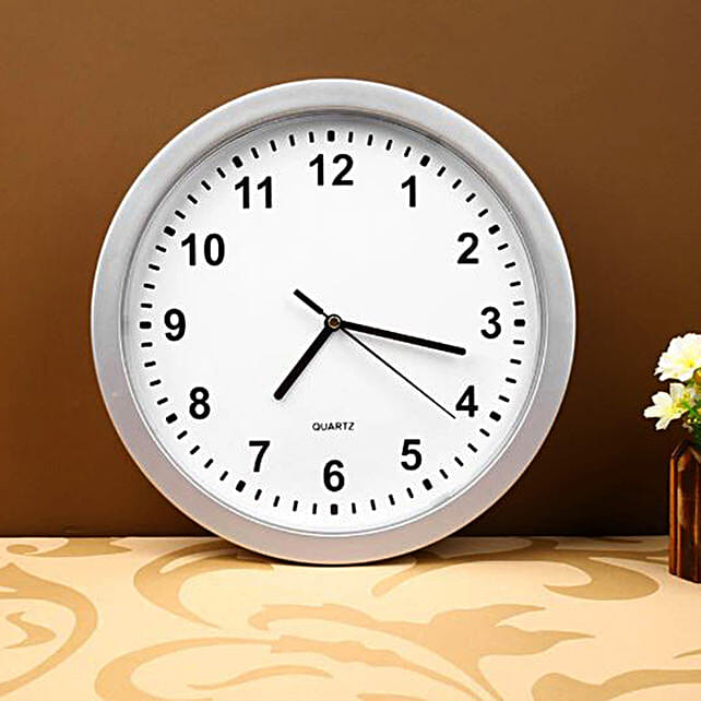 Buy/Send Clock Money Box Silver Online- FNP