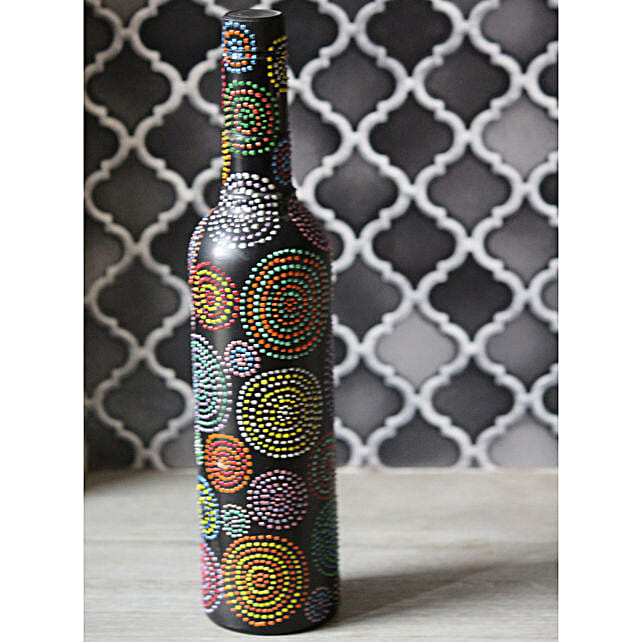 Buy/Send Mandala Decoupage Bottle Online- FNP