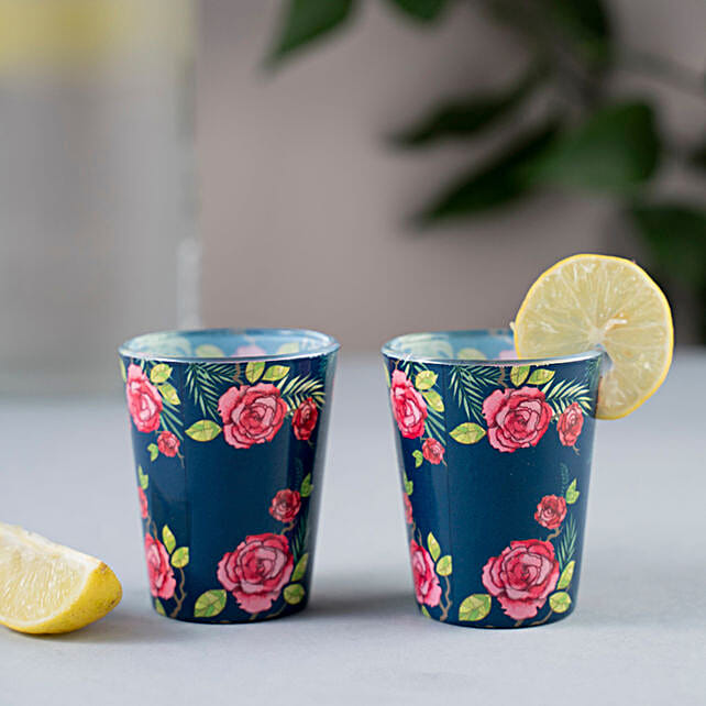 Buy/Send Roses Shot Glass Blue Online- FNP