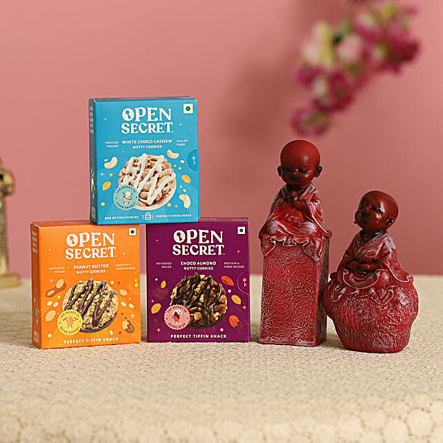 Buy/Send Red Monk Idols & Cookies Combo Online- FNP