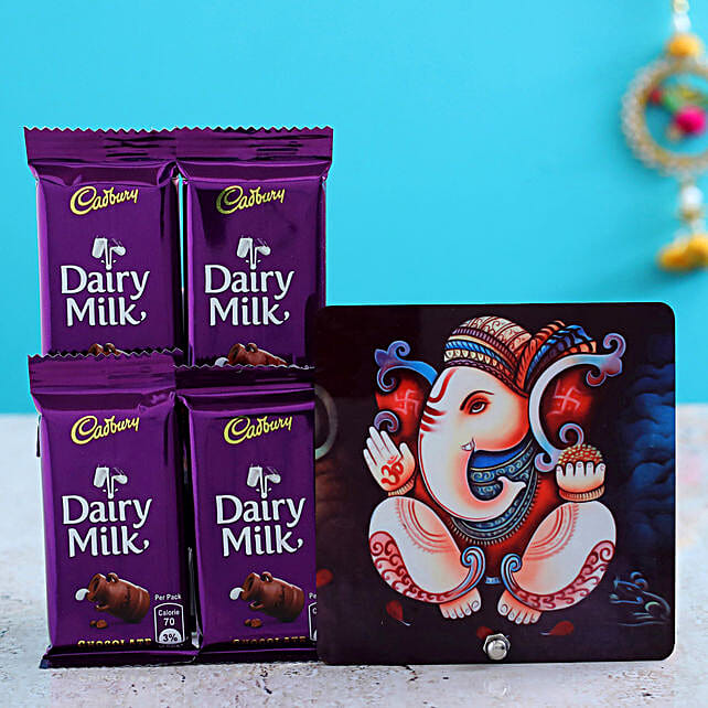Buy/Send Serene Ganesha Table Top & 4 Dairy Milk Chocolates Combo ...
