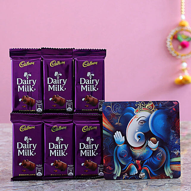 Buy/Send 6 Dairy Milk & Lord Ganesha Table Top Combo- C Online- FNP