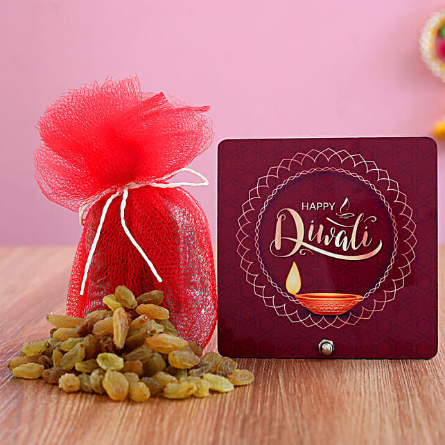 Buy/Send Happy Diwali Table Top & Raisins Combo Online- FNP