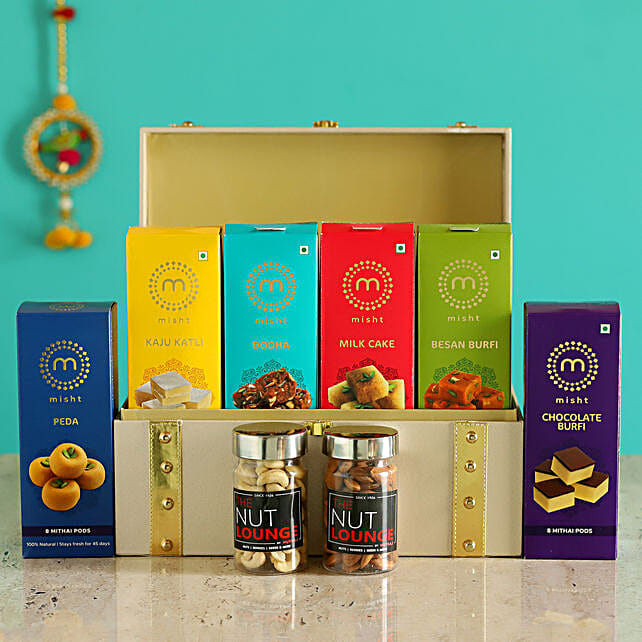 Buy/Send Assorted Misht Sweets & Dry Fruits Diwali Gift Hamper Online- FNP