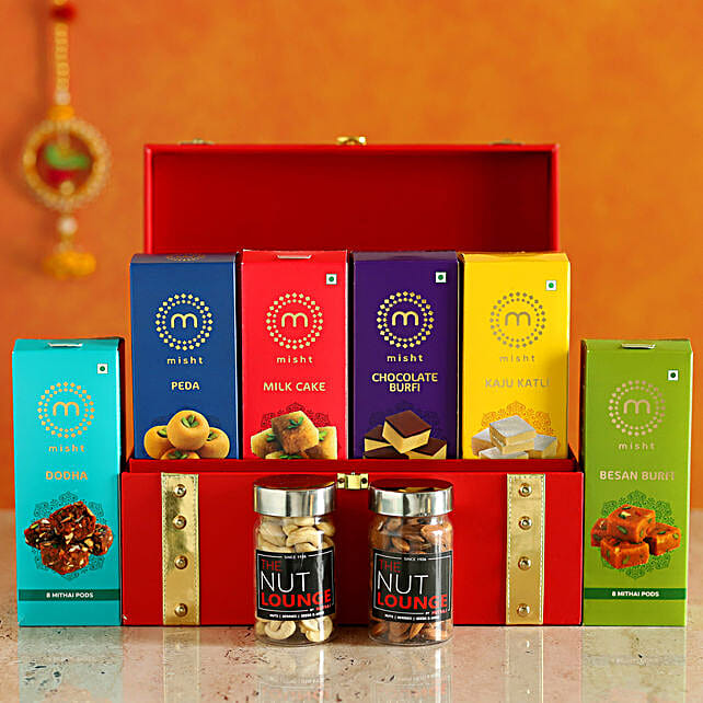 Buy/Send Assorted Misht Sweets & Dry Fruits Diwali Hamper Online- FNP
