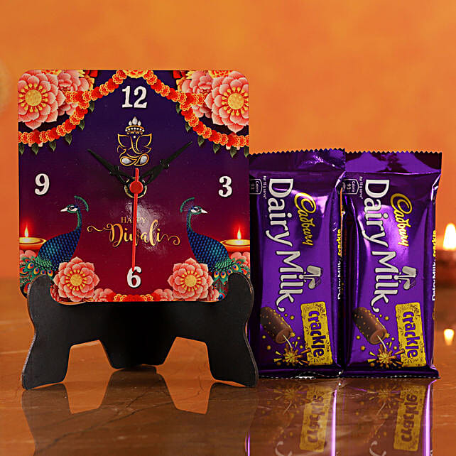 Buy/Send Designer Diwali Table Clock Cadbury Crackle Online- FNP