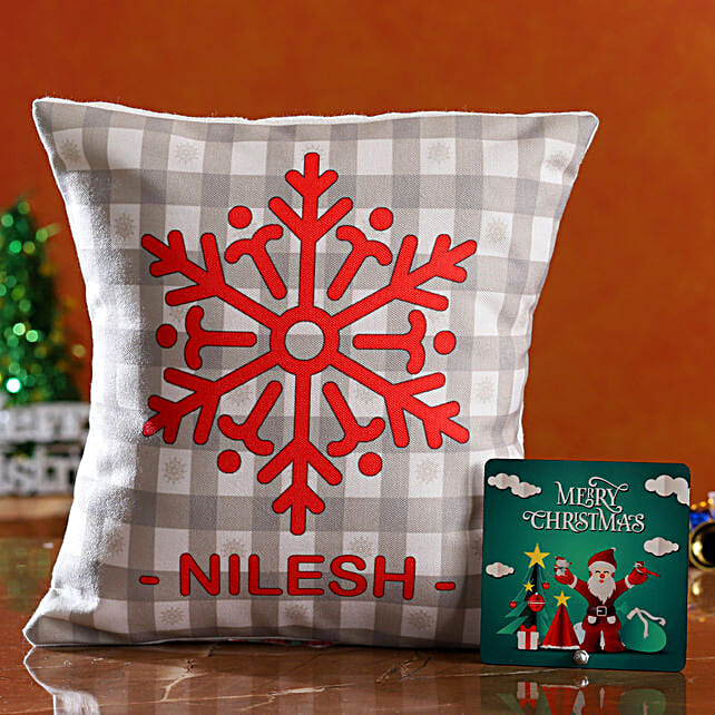 Buy/Send Personalised Snowflake Cushion Table Top Online- FNP