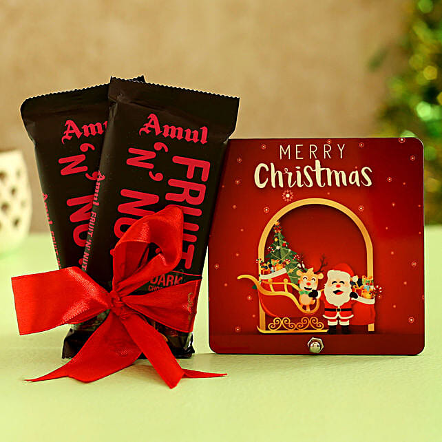 Buy/Send Merry Christmas Table Top & Amul Combo Online- FNP