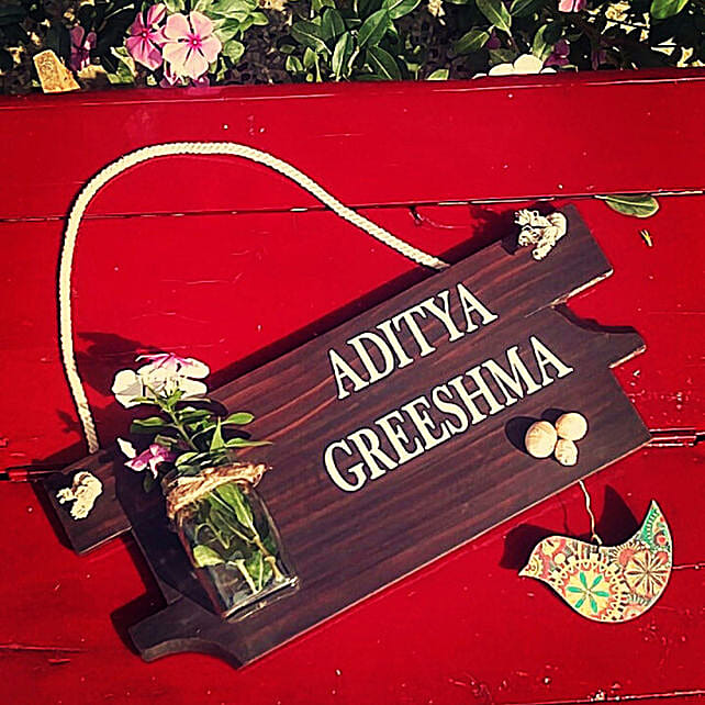 Buy/Send Handmade Wooden Name Plate Online- FNP