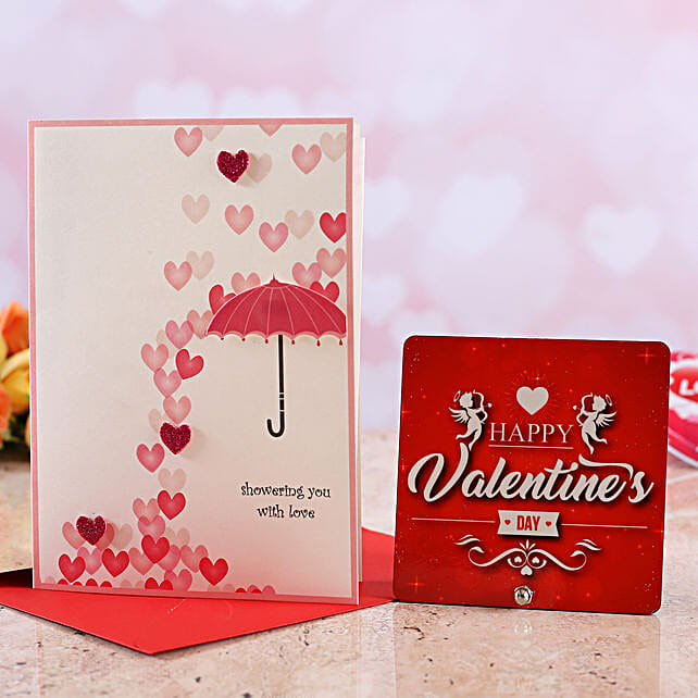 Buy/Send Valentine Special Table Top & Greeting Card Online- FNP