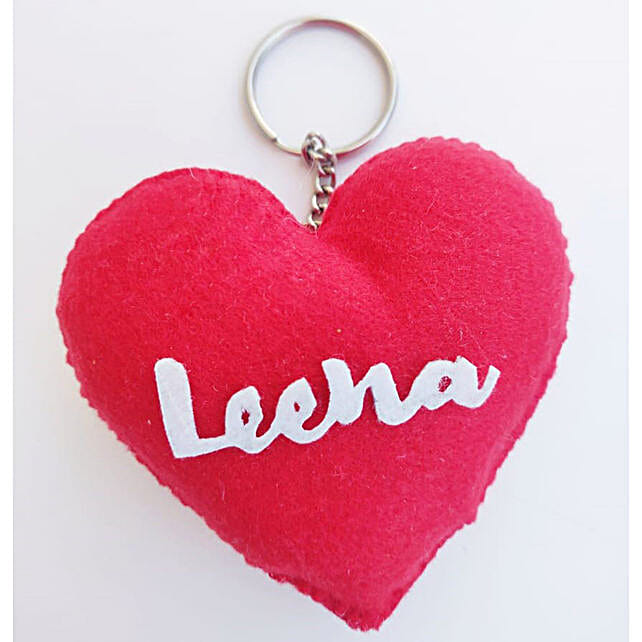 Buy/Send Heart Shaped Personalised Keychain Online- FNP