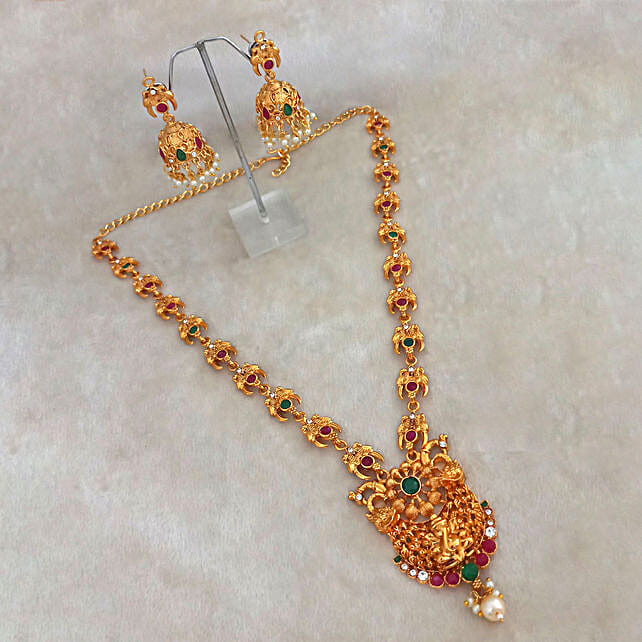 Buy/Send Simplistic Pota Stone Necklace Set Online- FNP