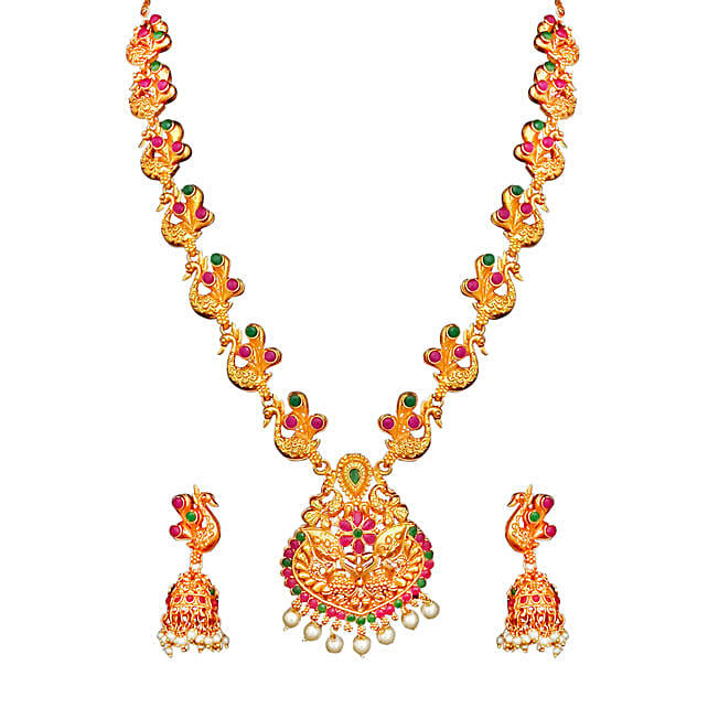 Buy/Send Adorned Pota Stone Necklace Set Online- FNP