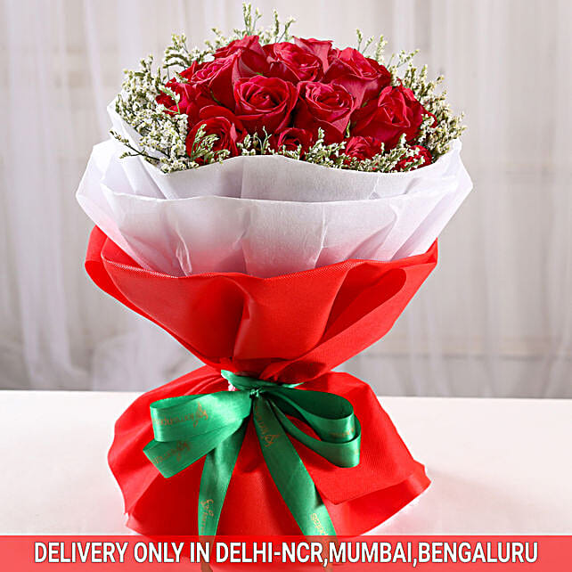 Buy/Send Bewitching Red Rose Bouquet Online- FNP