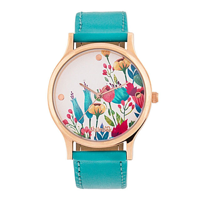 Buy/Send Watercolour Flowers Wrist Watch Online- FNP