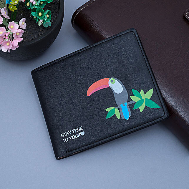 Buy/Send Flamingo Women Wallet Black Online- FNP