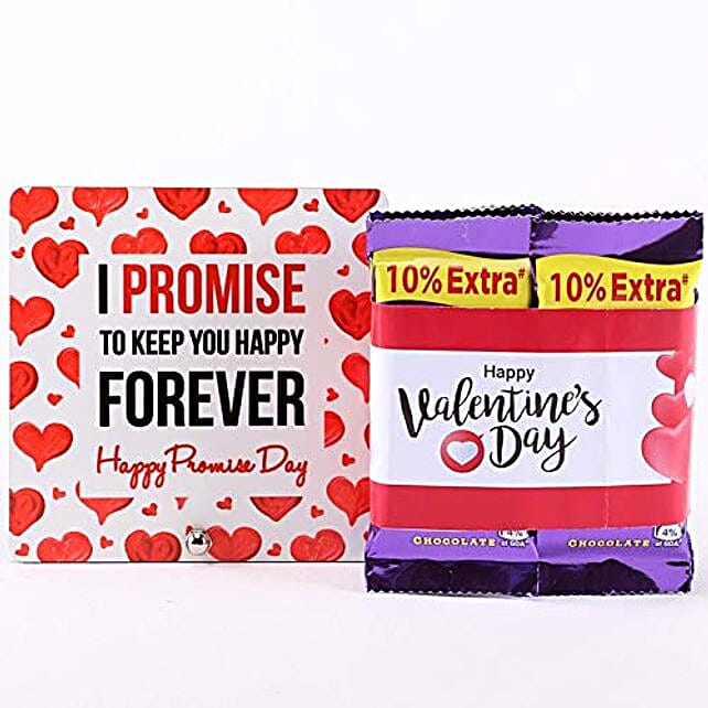 Buy/Send promise forever table top with 2 mp chocolates Online- FNP