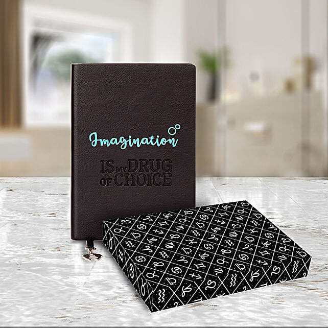 Buy/Send Doodle Pisces Zodiac Sign Personalized Diary Online- FNP