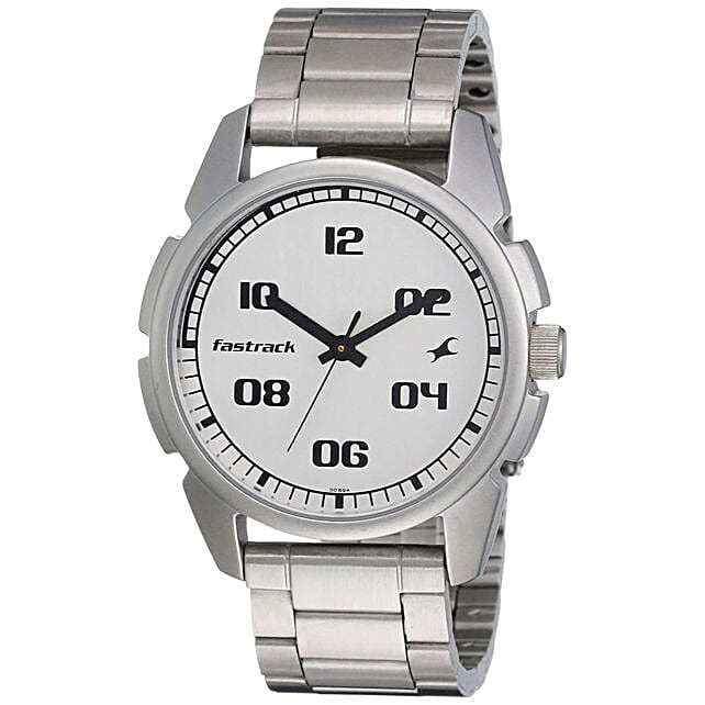 Buy/Send Fastrack Casual Analog Silver Strap Men Watch Online- FNP