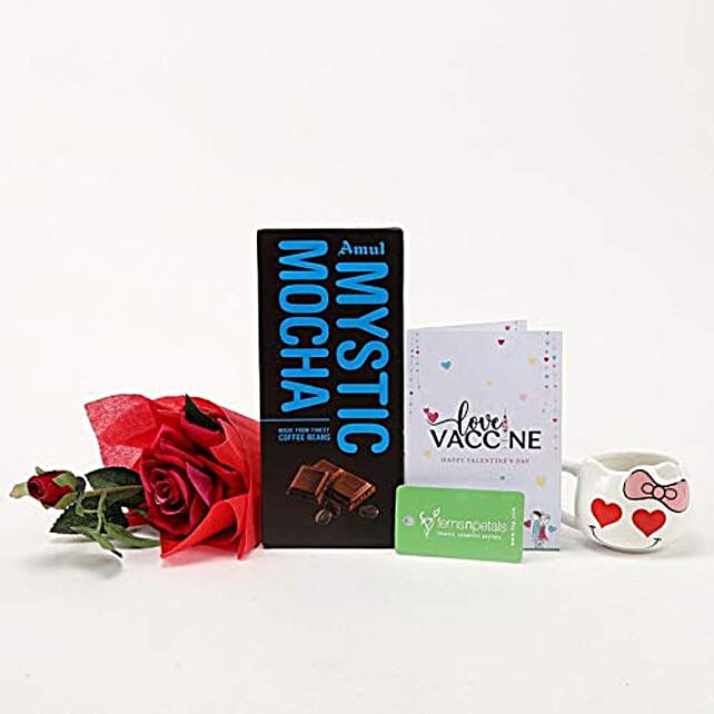 Buy/Send mug amul mystic mocha chocolate rose bouquet b1 Online- FNP