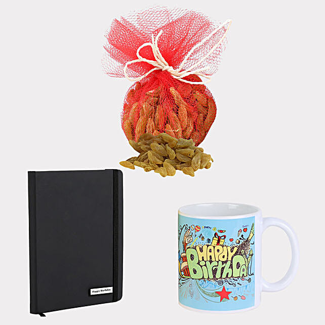 Buy/Send raisin df n hbd coffee mug n notebook mp284 Online- FNP