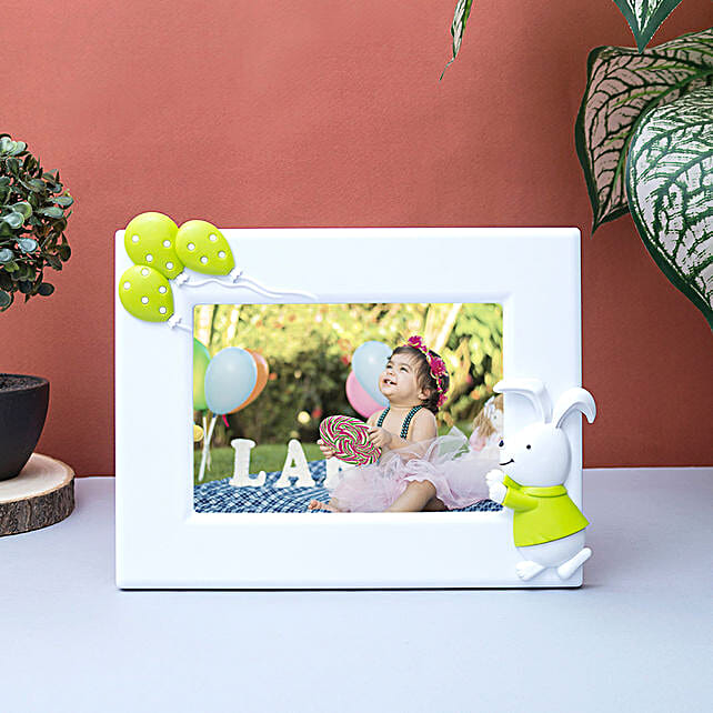 Buy/Send Personalised Yellow Bunny Rabbit Photo Frame Online- FNP
