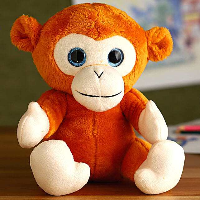 Buy/Send Mirada Light Brown Glitter Eye Monkey Soft Toy Online- FNP
