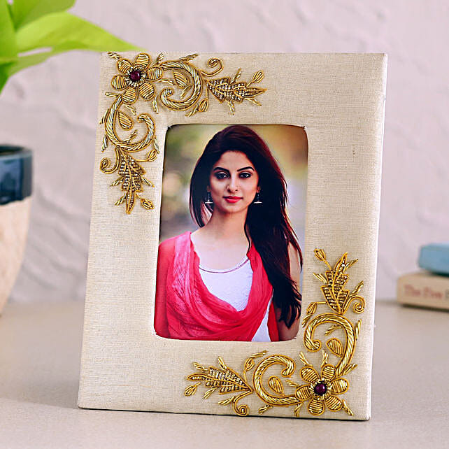 Buy/Send Personalised Cream Photo Frame Online- FNP