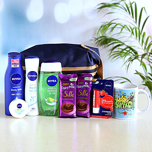Buy/Send Nivea Women Essential Combo & B'day Mug Online- FNP