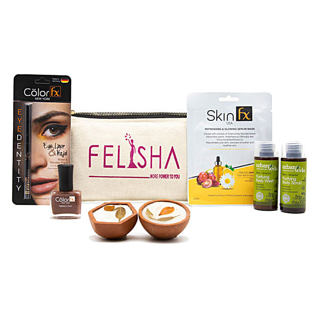 Buy/Send Urban Veda Glam & Glow Set With Aromatic Candles Online- FNP