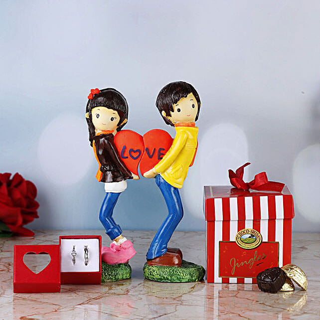 Buy/Send couple showpiece chocolate ring mp1 Online- FNP
