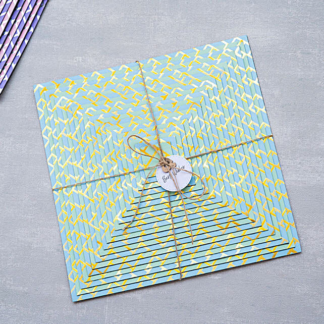 Buy/Send Handmade Personalised Pyramid Photo Album- Green N Golden ...