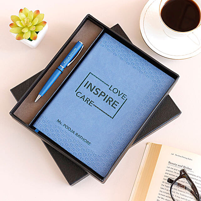 Buy/Send Personalised Notebook & Pen Combo For Teacher Online- FNP