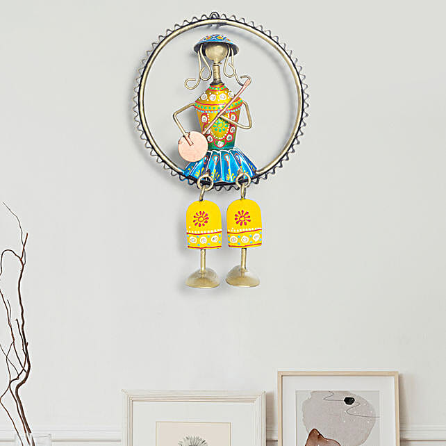 Buy/Send Doll Hanging Wall Decor Blue & Yellow Online- FNP
