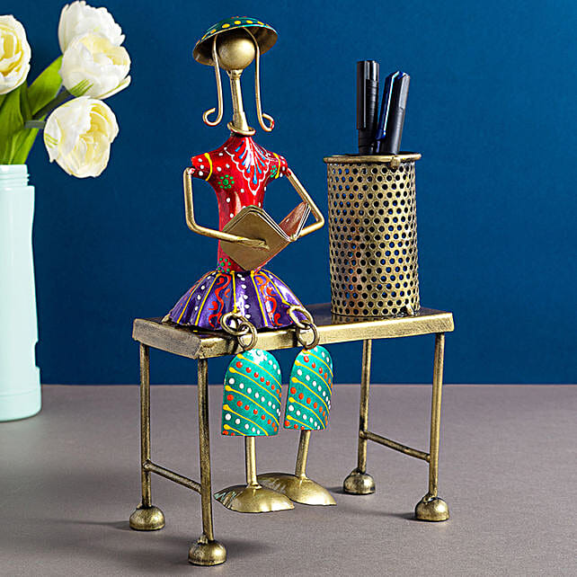 Buy/Send Doll Figurine Desk Pen Stand Online- FNP