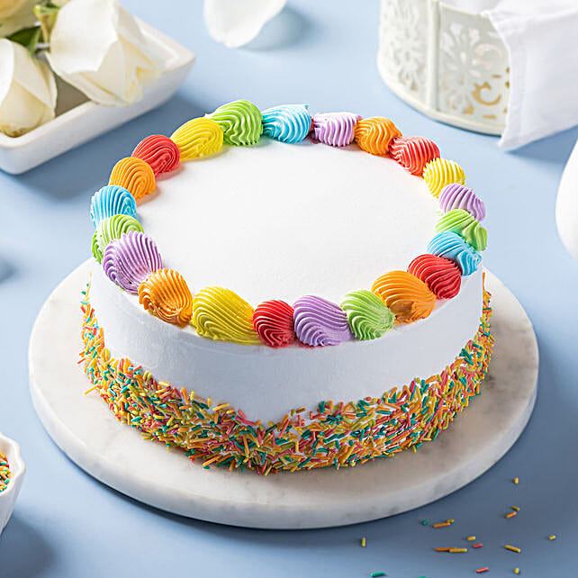 Buy/Send Rainbow Vanilla Cream Cake Online- FNP