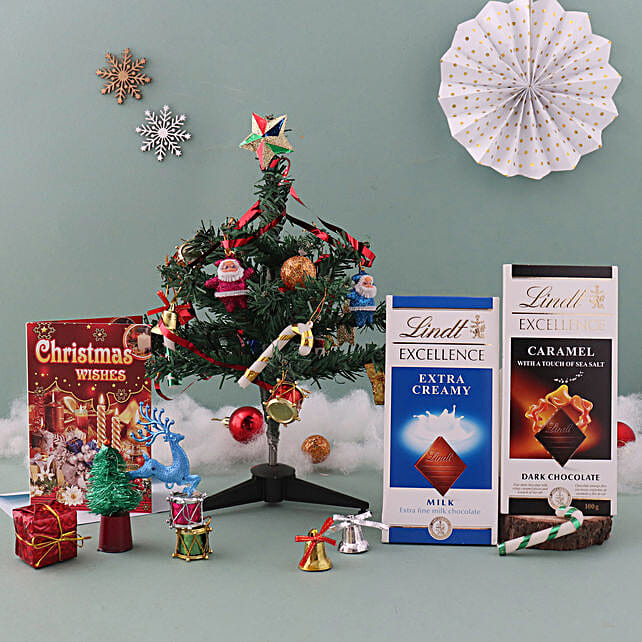 Buy/Send Lindt Chocolate With Christmas Tree Gift Online- FNP