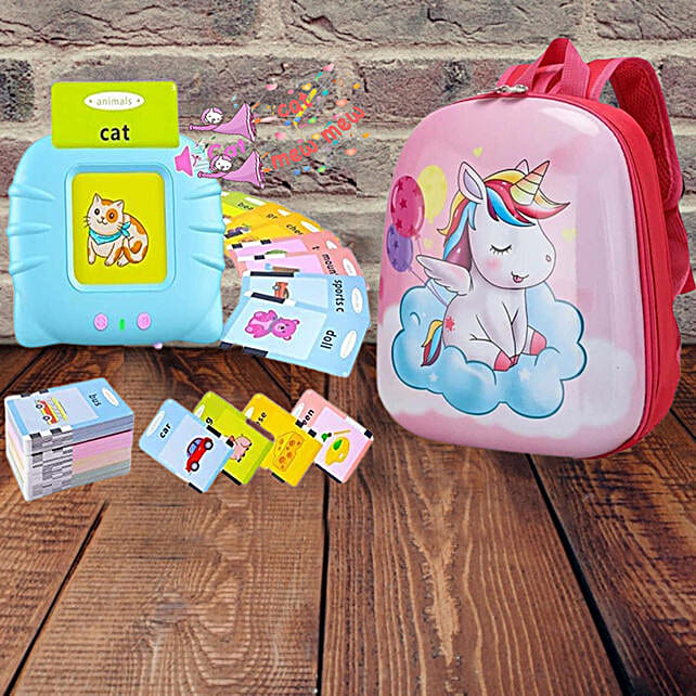 Buy/Send Talking English Flashcards With Cute Bag Online- FNP
