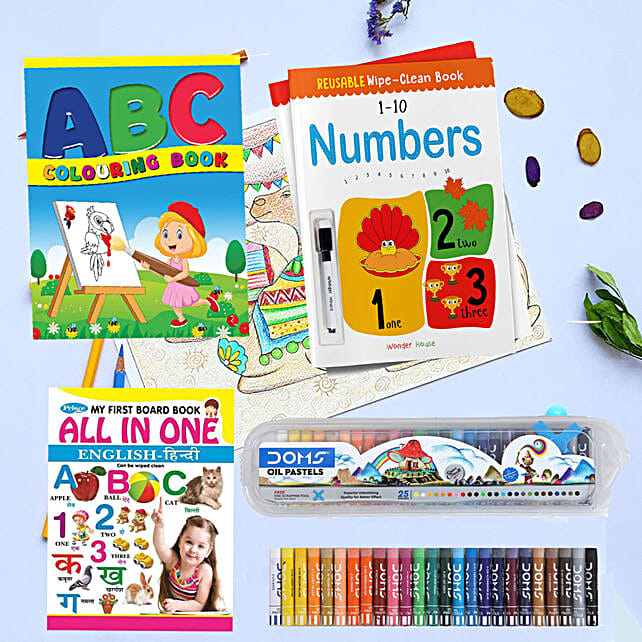 Buy/Send Fun Learning Book Set with Crayons Online- FNP