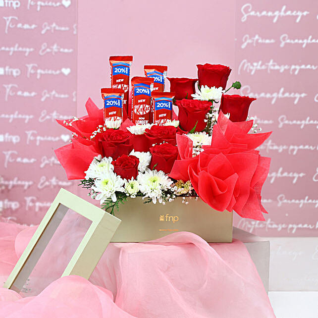 Buy/Send Forever Love Rose & Chocolate Box Online- FNP