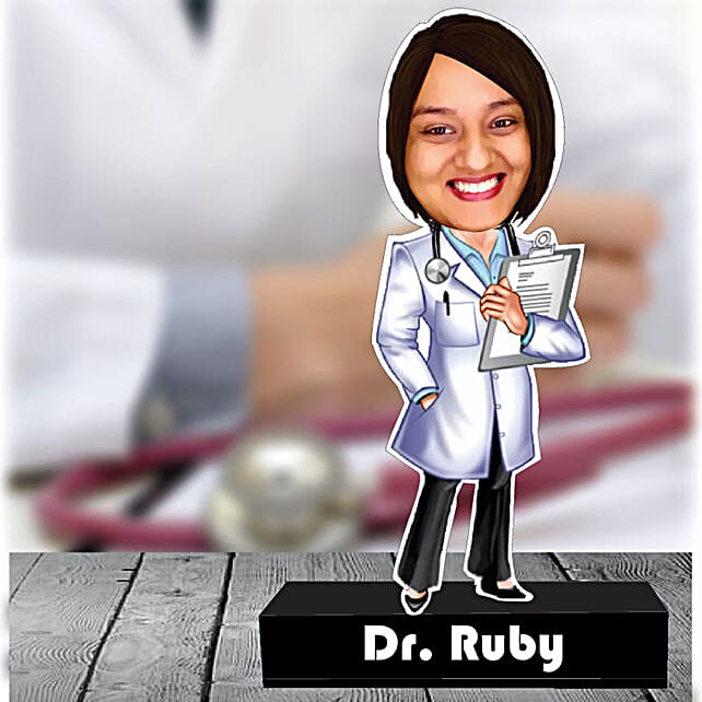 Buy/Send Personalised Doctor Caricature For Her Online- FNP