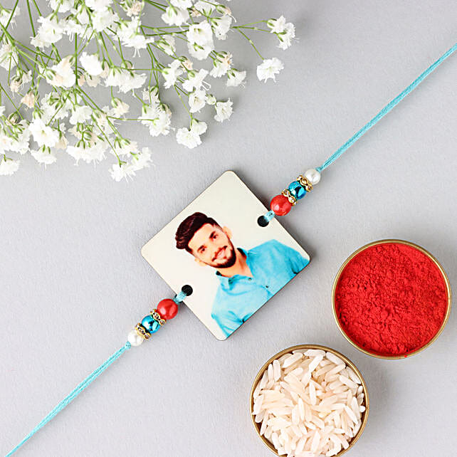 Buy/Send Sneh Personalised Wooden Square Shaped Rakhi Online- FNP