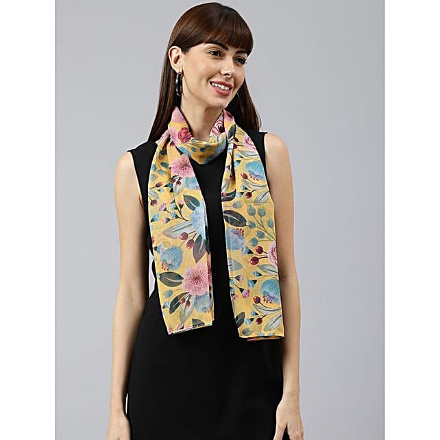 Buy/Send Jocose Chiffon Printed Stole Online- FNP